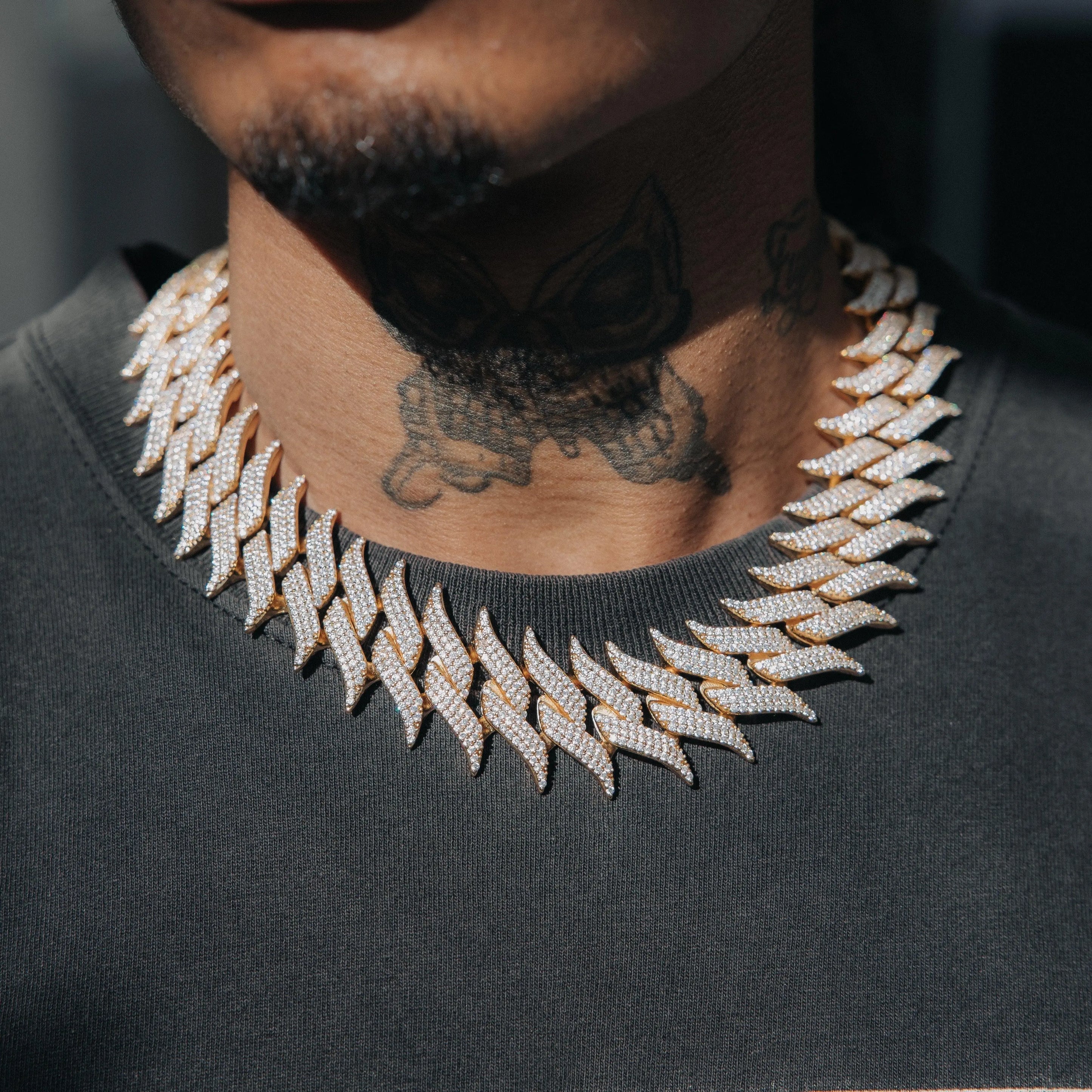 30mm Spiked Cuban Chain - Gold - Cartice™-jewelry